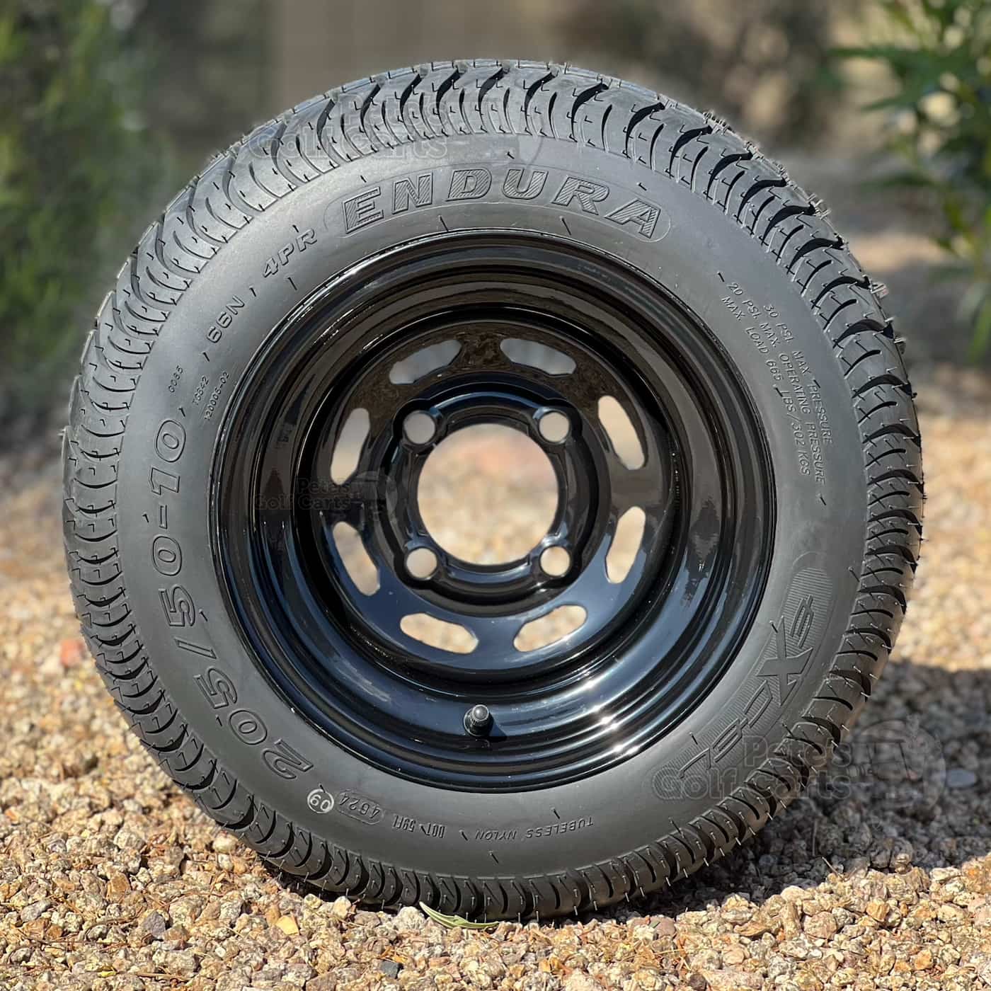 10-inch-black-steel-slotted-golf-cart-wheels-10x7-205/50-10-excel ...