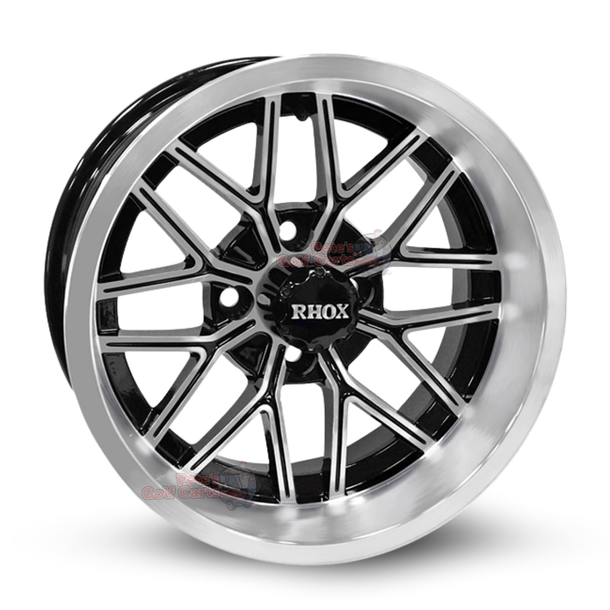 14-inch-nighthawk-black-machined-aluminum-golf-cart-wheels-RHOX-RX281 ...