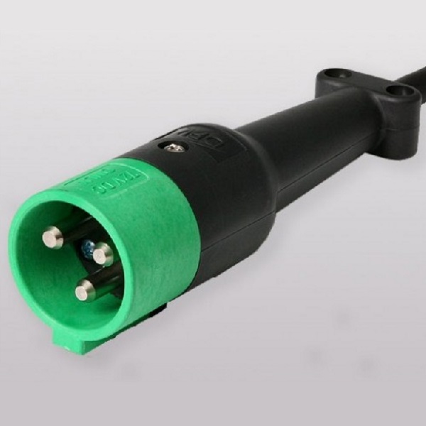 Golf Cart Charger Plug - Star-Car 72V Green 3-Pin Round - Petes Golf Carts